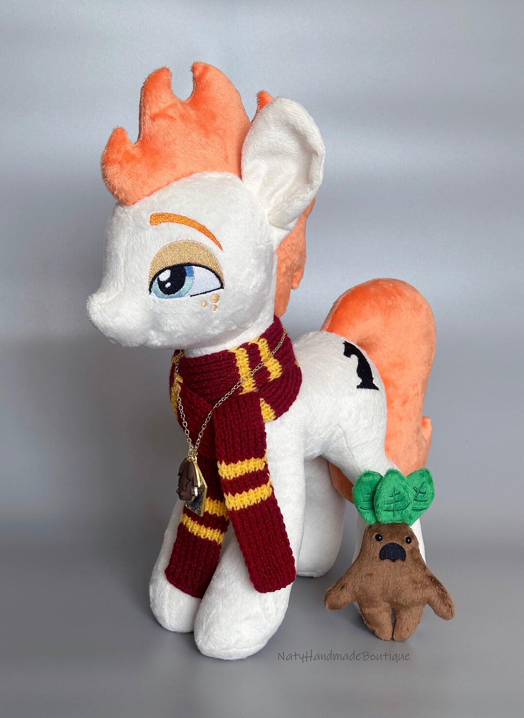 17" Wizard Plush Handmade Plushie Pony With Keychain - Etsy