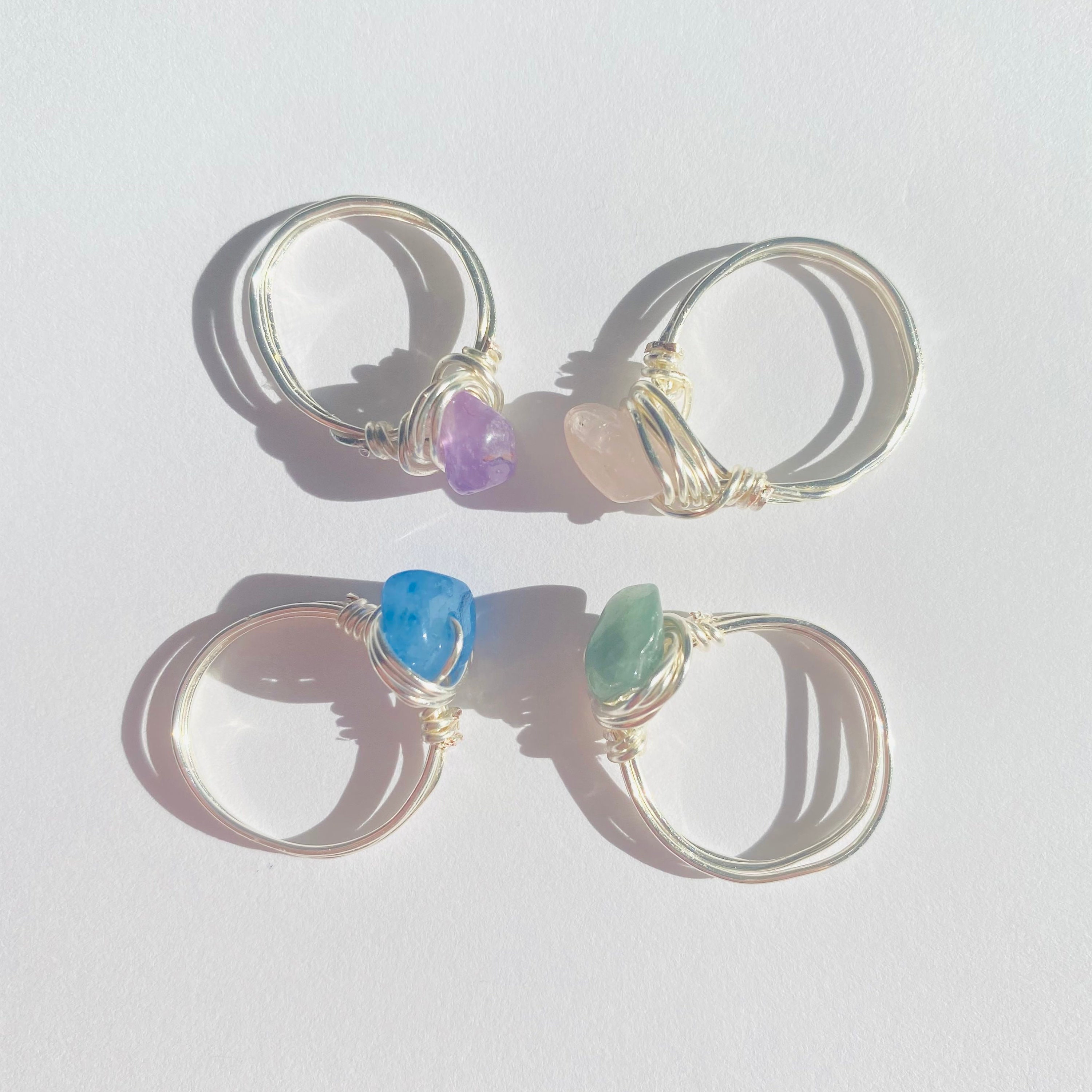 Crystal Wire Rings - Etsy Singapore