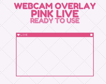Twitch Purple Live Webcam Border Overlay / Stream / Cute / | Etsy