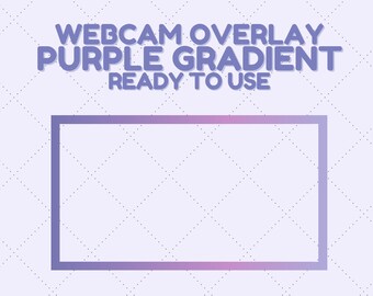 Twitch Purple Live Webcam Border Overlay / Stream / Cute / | Etsy