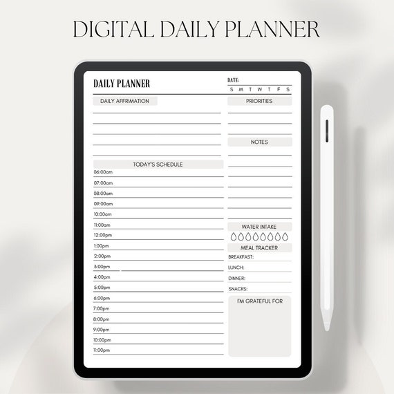 Digital Daily Planner 2022 2023 Goodnotes Planner Daily - Etsy