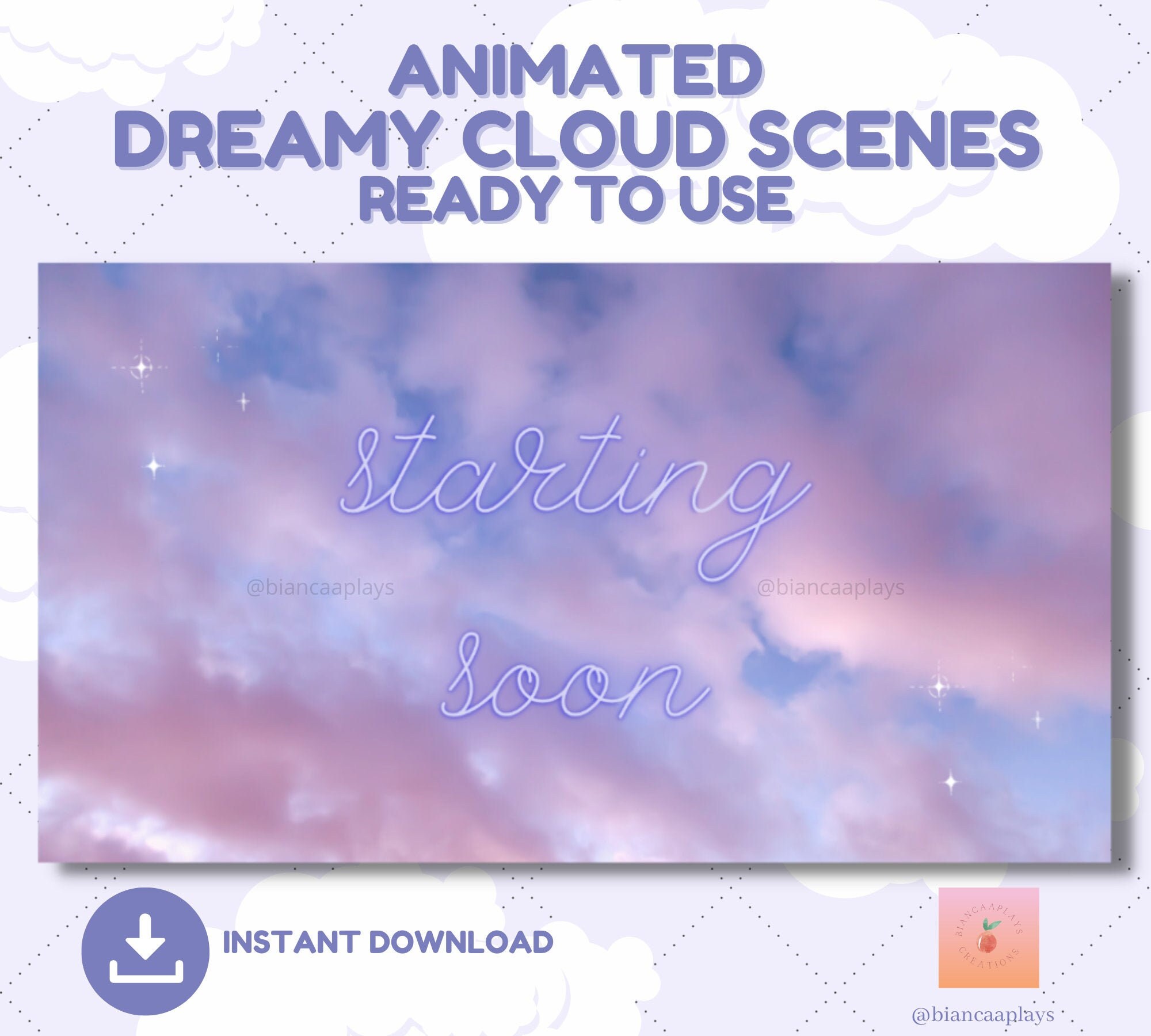 Animated Dreamy Twitch Cloud Theme Scenes Starting Soon/ Paused ... Animated Dreamy Twitch Cloud Theme Scenes Starting Soon/ Paused ...