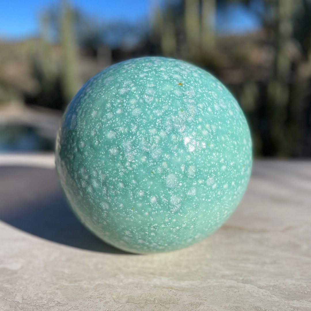 Ceramic Ball Seafoam Green ~ 7" Tall~ Ceramic Gazing Ball ~ Garden Gaze ...