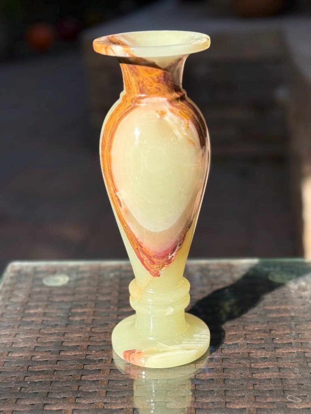 Polished Carved Green Onyx Vase 12" Tall by 4" Wide - Etsy