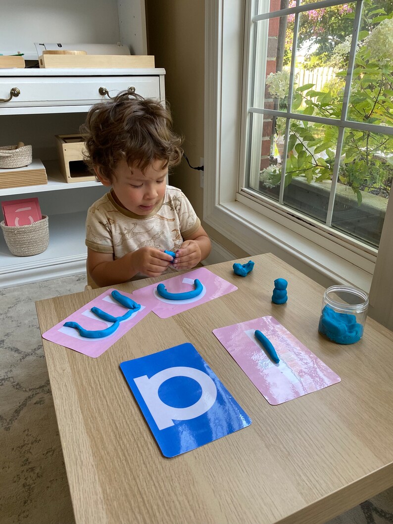 Montessori Alphabet Play-dough Mats - Etsy
