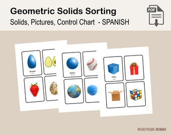 Geometric Solids Matching Cards - Montessori Geometry - Etsy