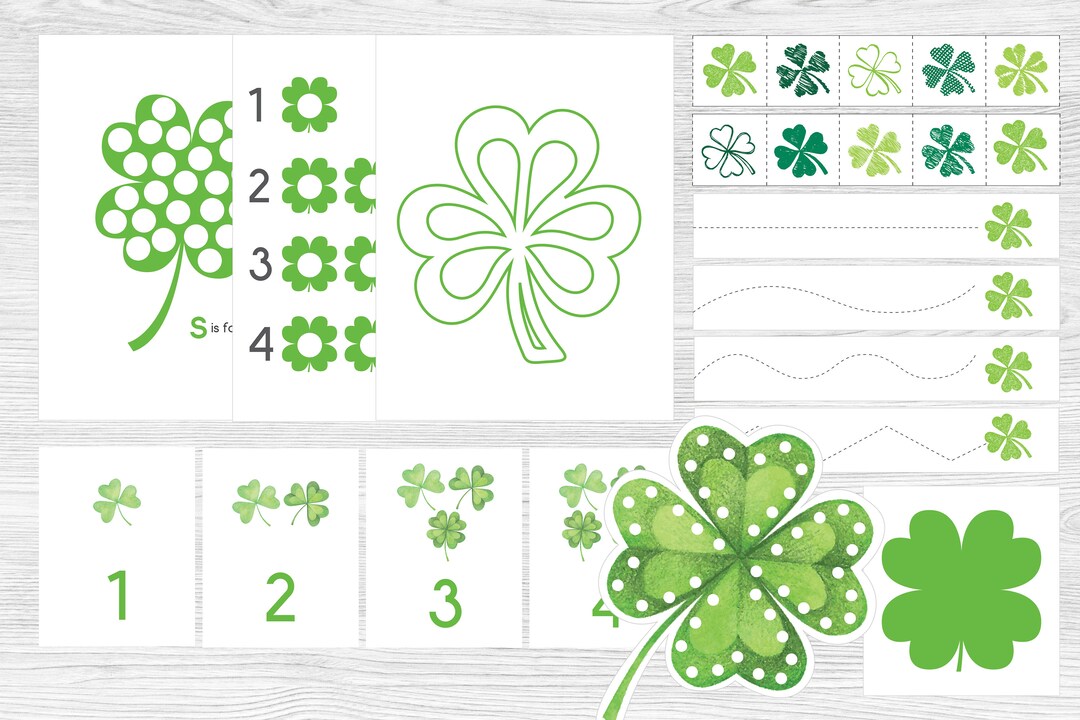 Shamrocks Bundle Math Fine Motor Development - Etsy 日本