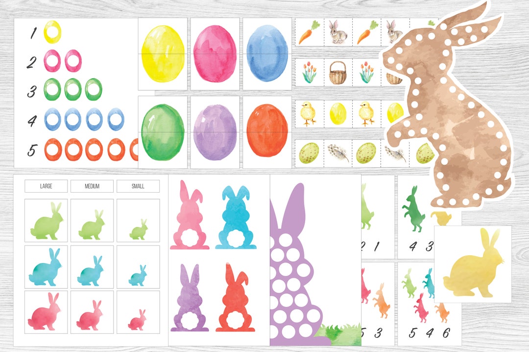 Montessori Friendly Easter Printable Bundle - Etsy