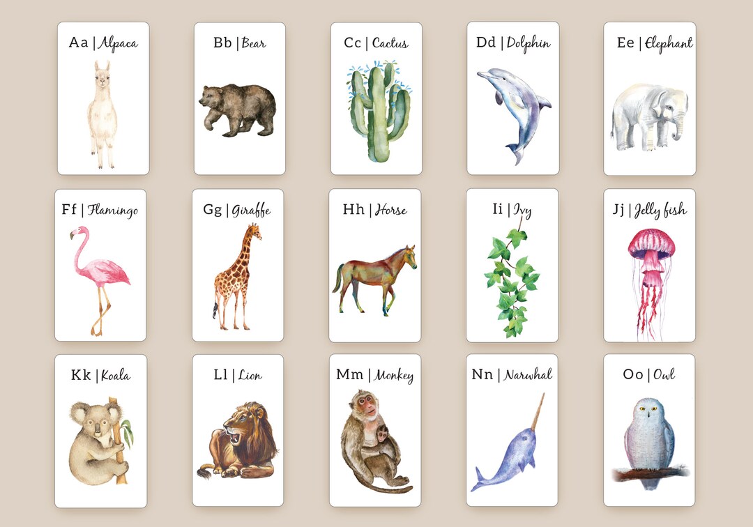 Nature's Abc" Flashcards Printable | Homeschool - Pre K - Preschool ...