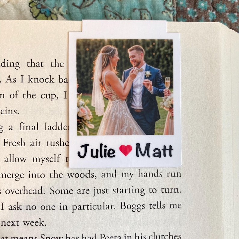 Custom Photo Bookmark, Personalized Picture Bookmark, Polaroid Magnetic ...