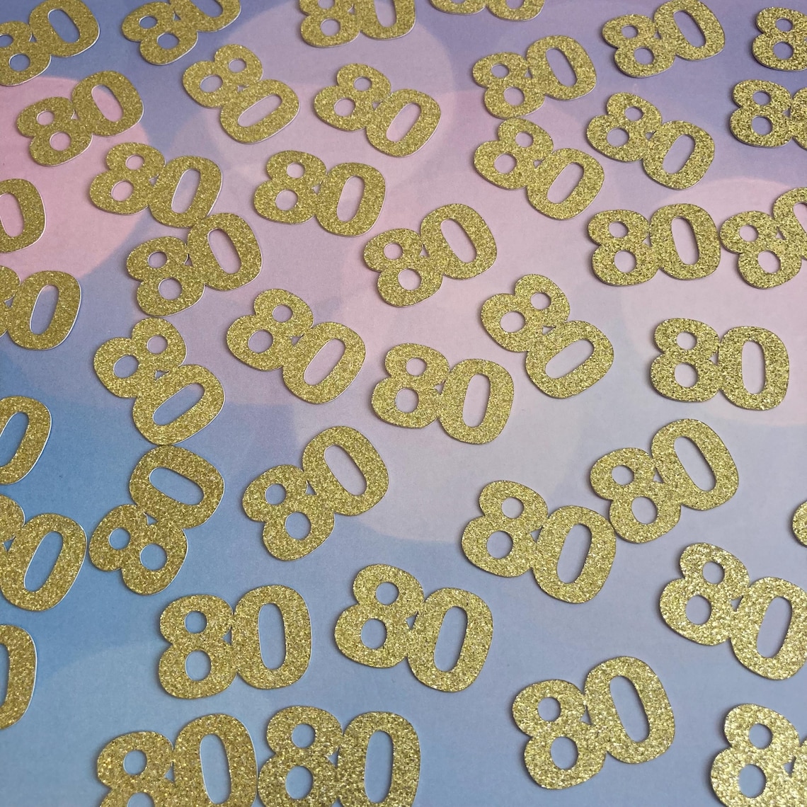 80th Birthday Decorations, Glitter 80 Confetti, Eighty, Anniversary ...