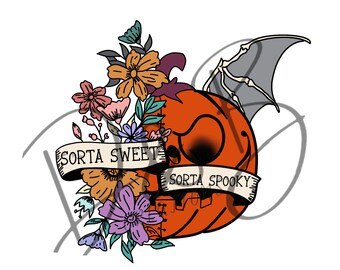 Sorta Sweet Sorta Spooky Halloween Png File for Sublimation - Etsy