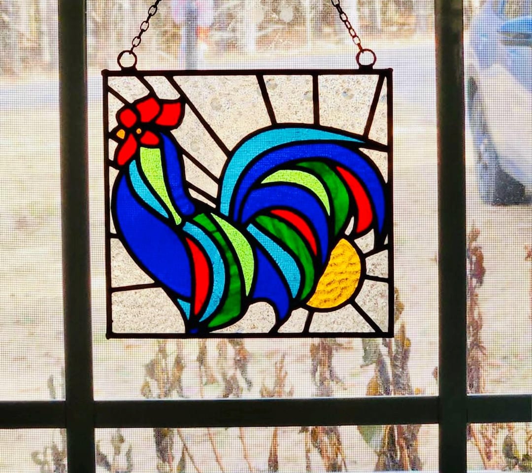 Stained Glass Rooster Pattern/template for Instant Digital Download ...