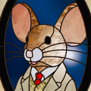 Stained Glass Mr. Fieldmouse Pattern/template for Instant Digital ...