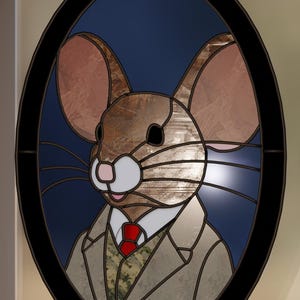 Stained Glass Mr. Fieldmouse Pattern/template for Instant Digital ...