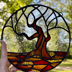 Stained Glass Fall Tree Pattern/template for Instant Digital Download ...