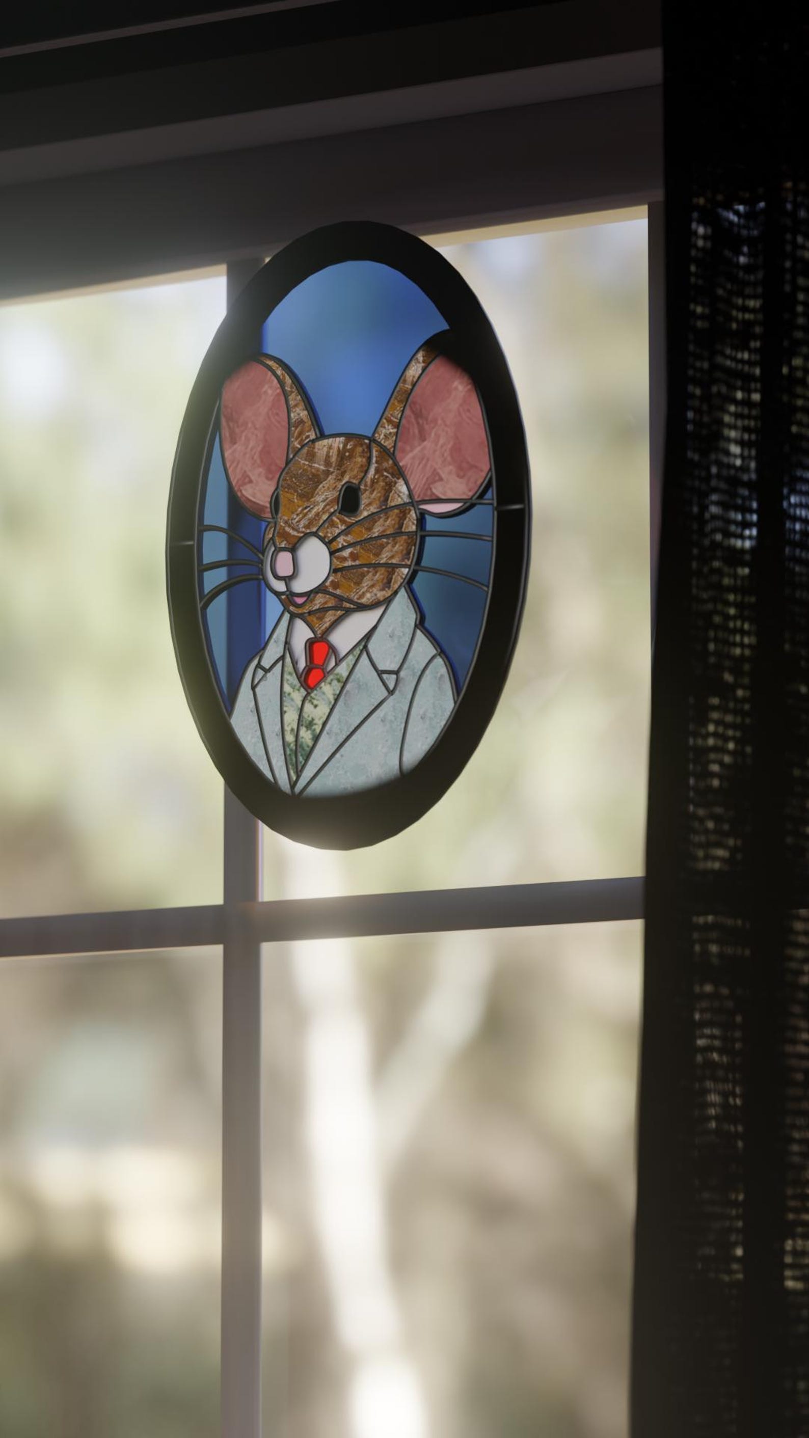 Stained Glass Mr. Fieldmouse Pattern/template for Instant Digital ...