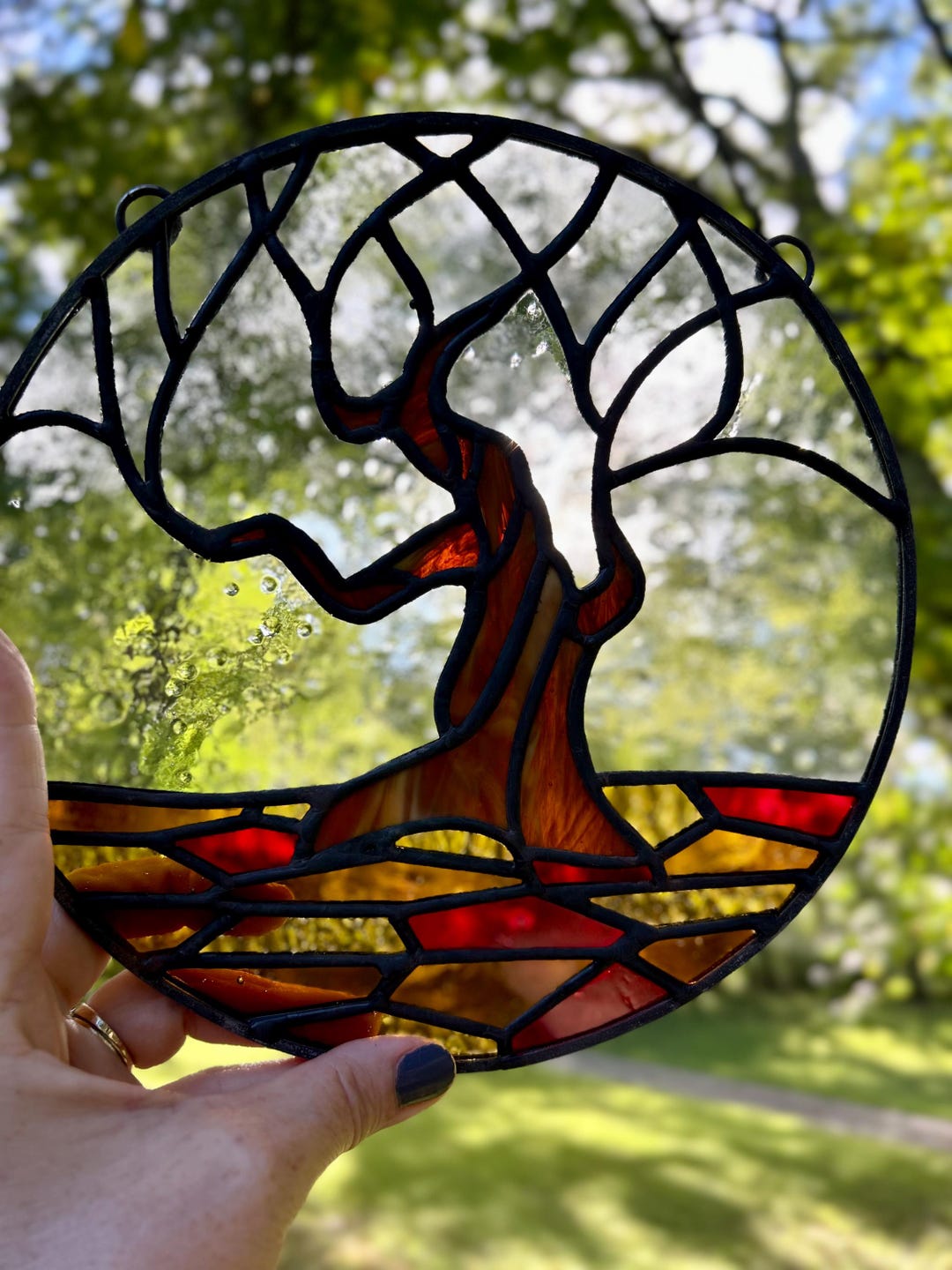 Stained Glass Fall Tree Pattern/template for Instant Digital Download ...