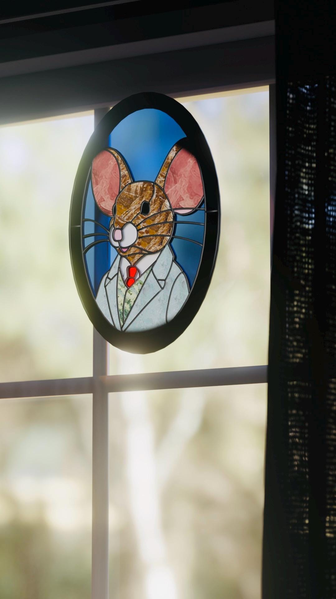 Stained Glass Mr. Fieldmouse Pattern/template for Instant Digital ...
