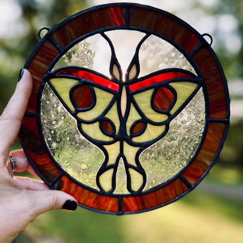 Stained Glass Moth - Etsy