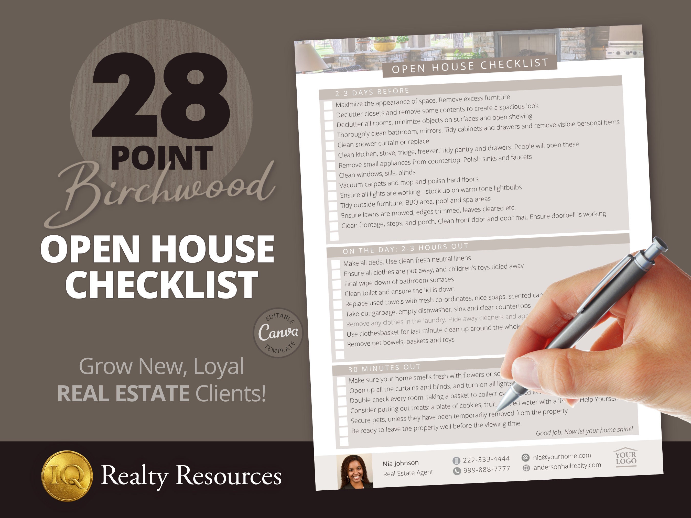 Real Estate Open House Checklist for Home Sellers, Real Estate ...