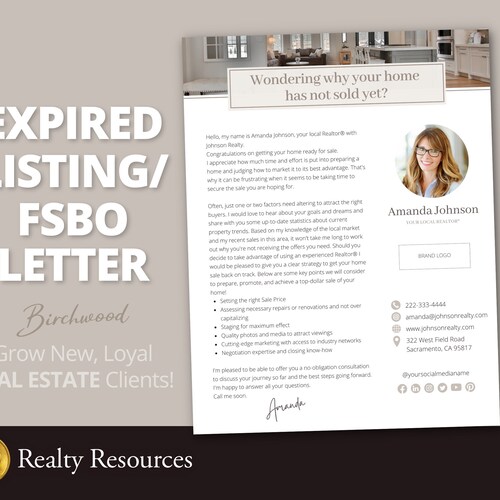 Real Estate Expired Listing Letterrealtor Marketing Canva - Etsy