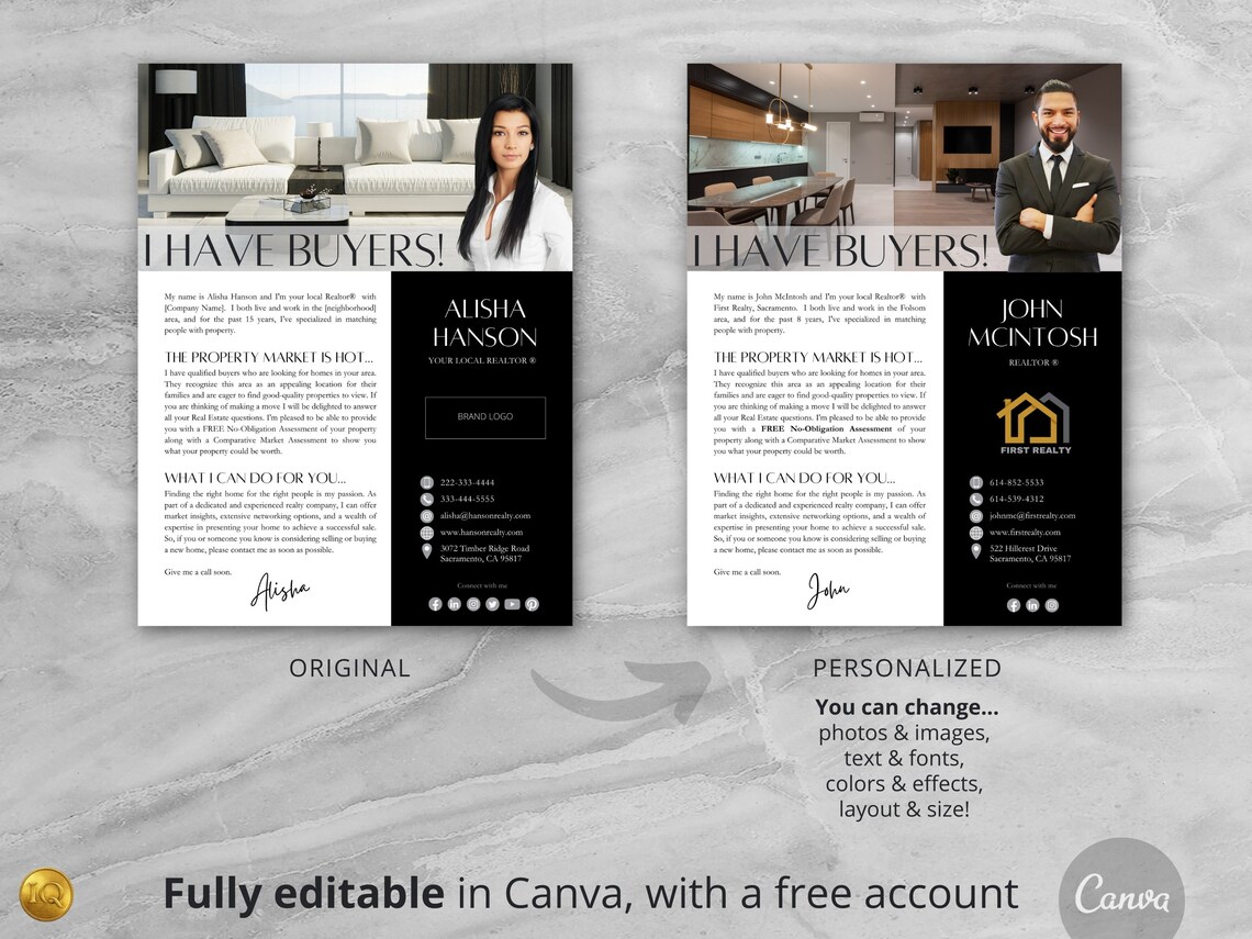 Real Estate Flyer Template I Have Buyers Agent Introduction - Etsy