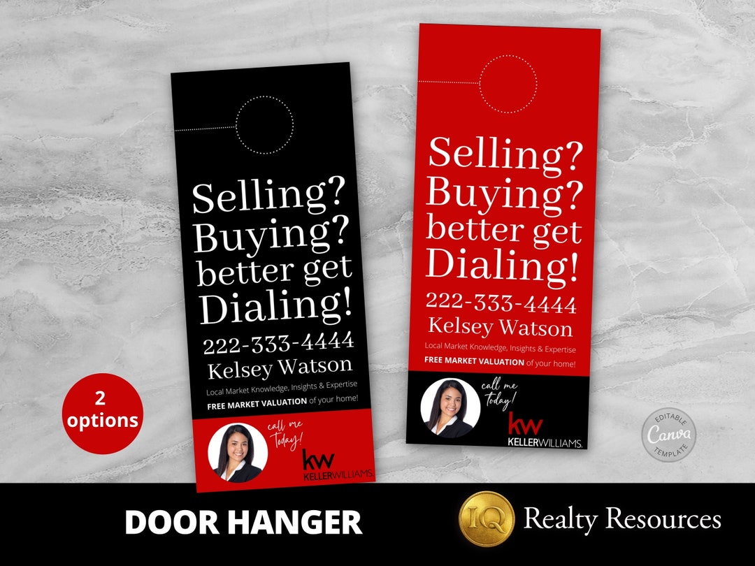 Real Estate Door Hanger Template, Real Estate Marketing, Door Hanger ...