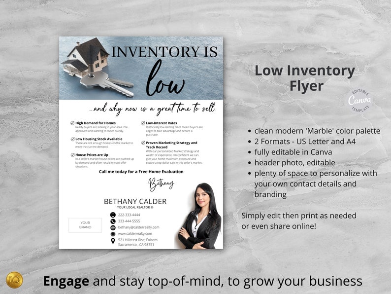 Real Estate Flyer Template, Low Inventory, Real Estate Marketing ...