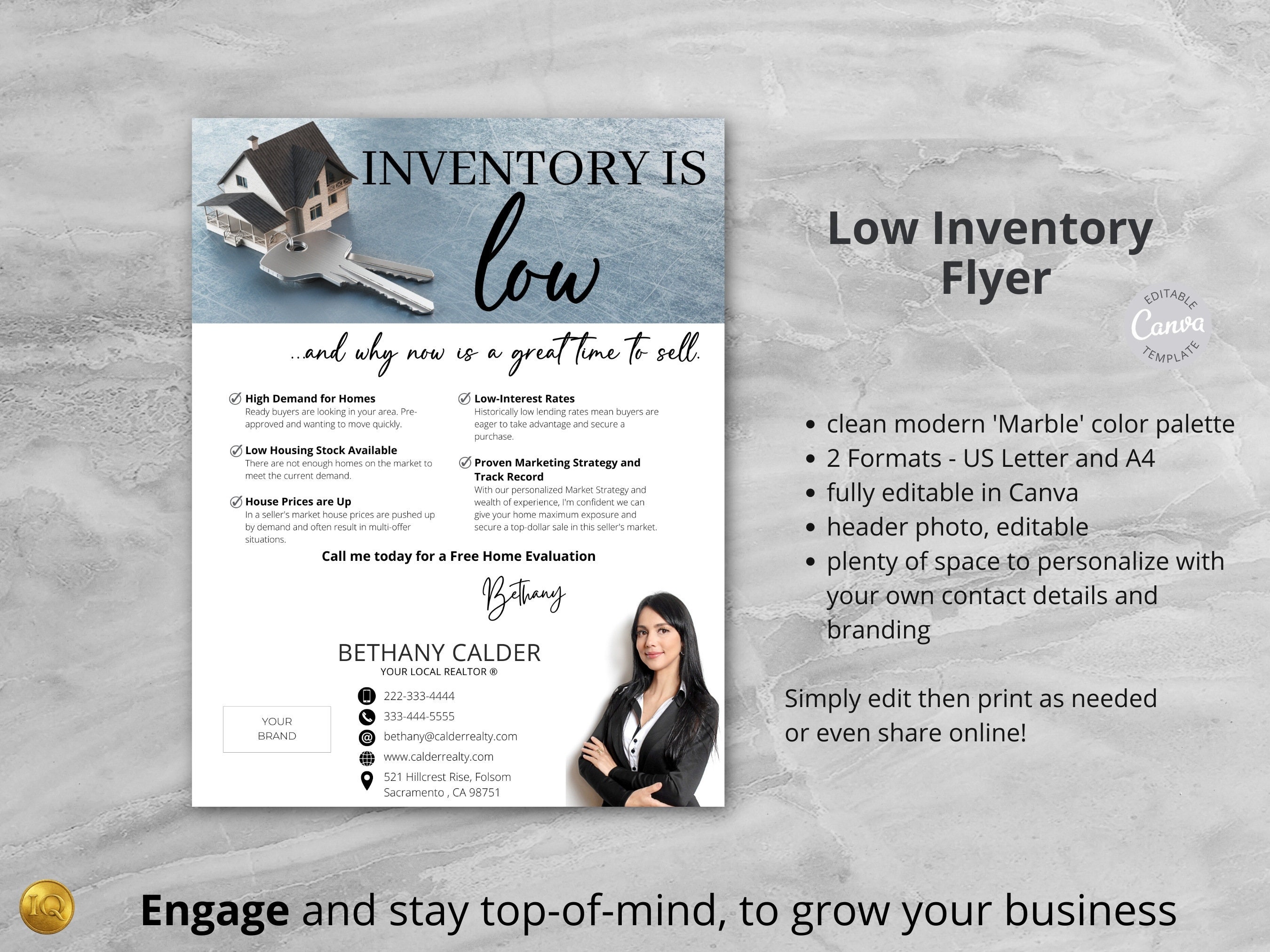 Real Estate Flyer Template, Low Inventory, Real Estate Marketing ...