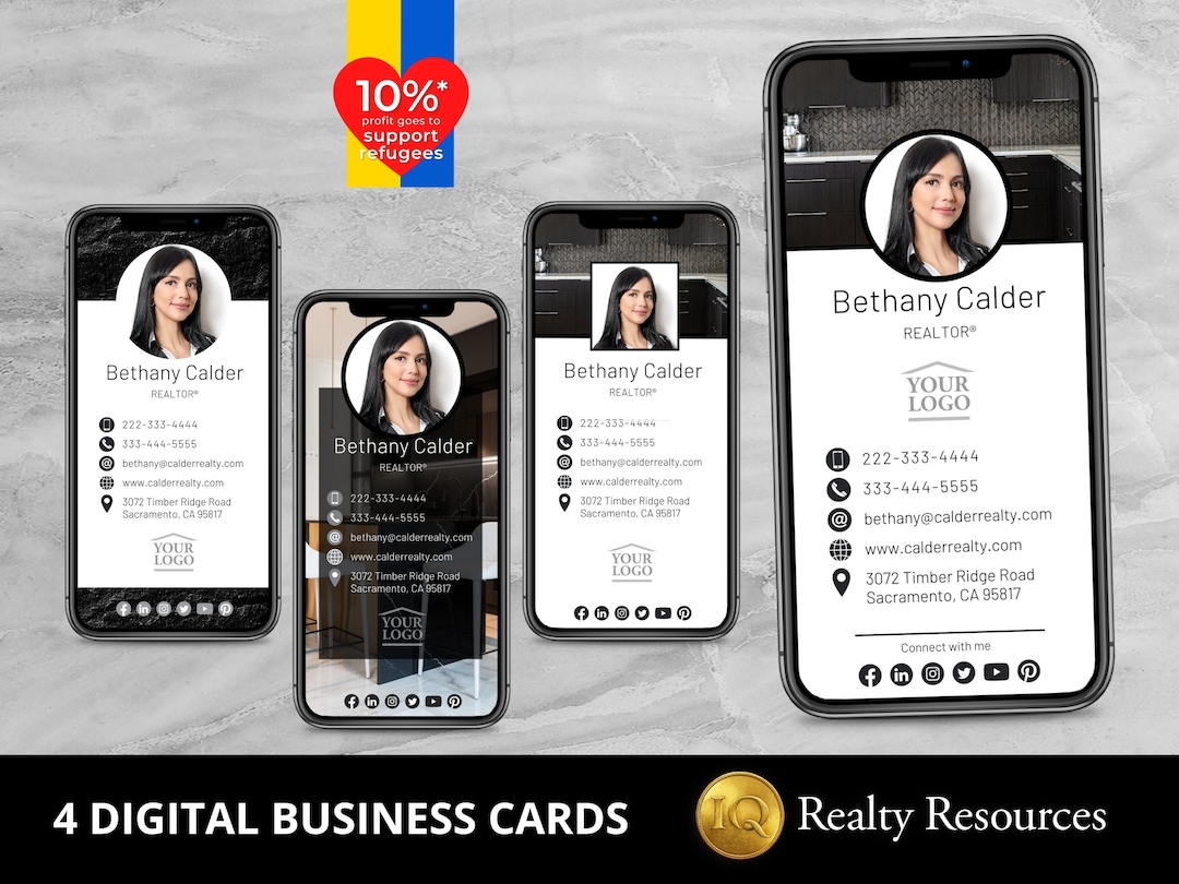 Real Estate Digital Business Cards, Realty Marketing, Virtual Business ...