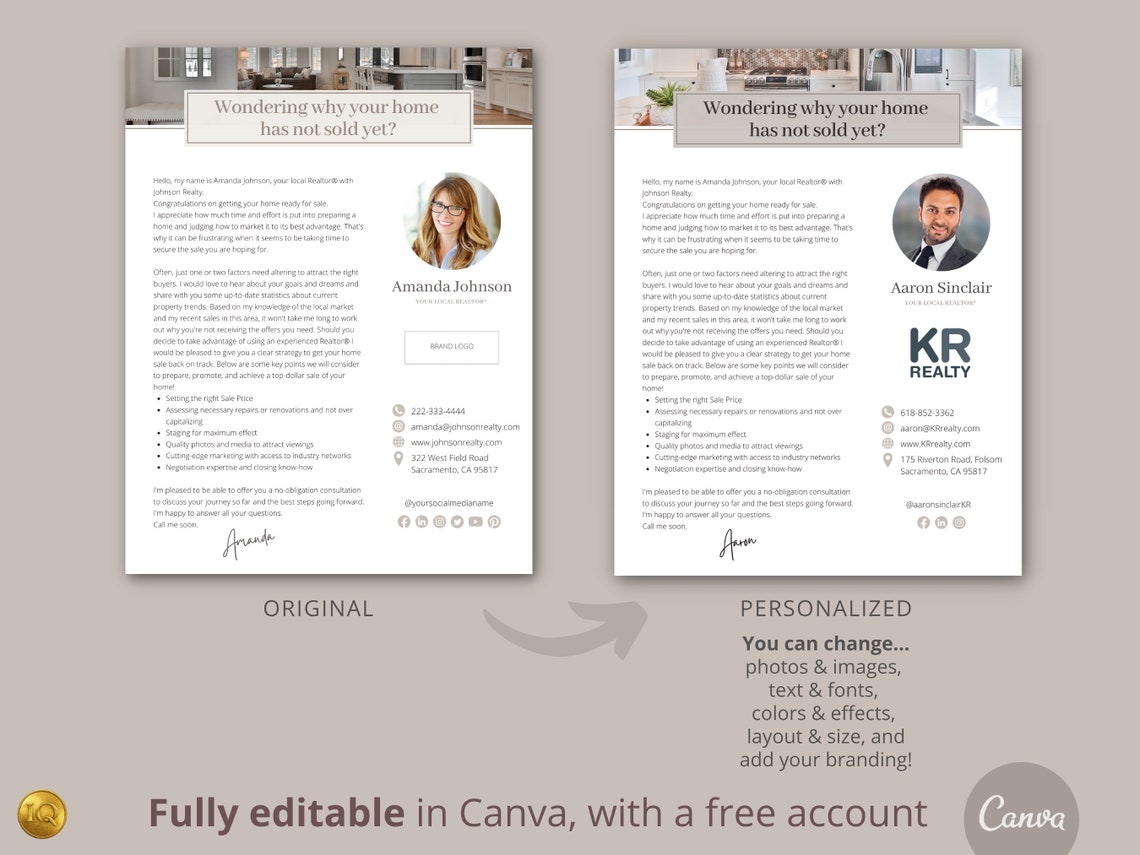 Expired Listing Letter, FSBO Letter, Real Estate Letter Template ...