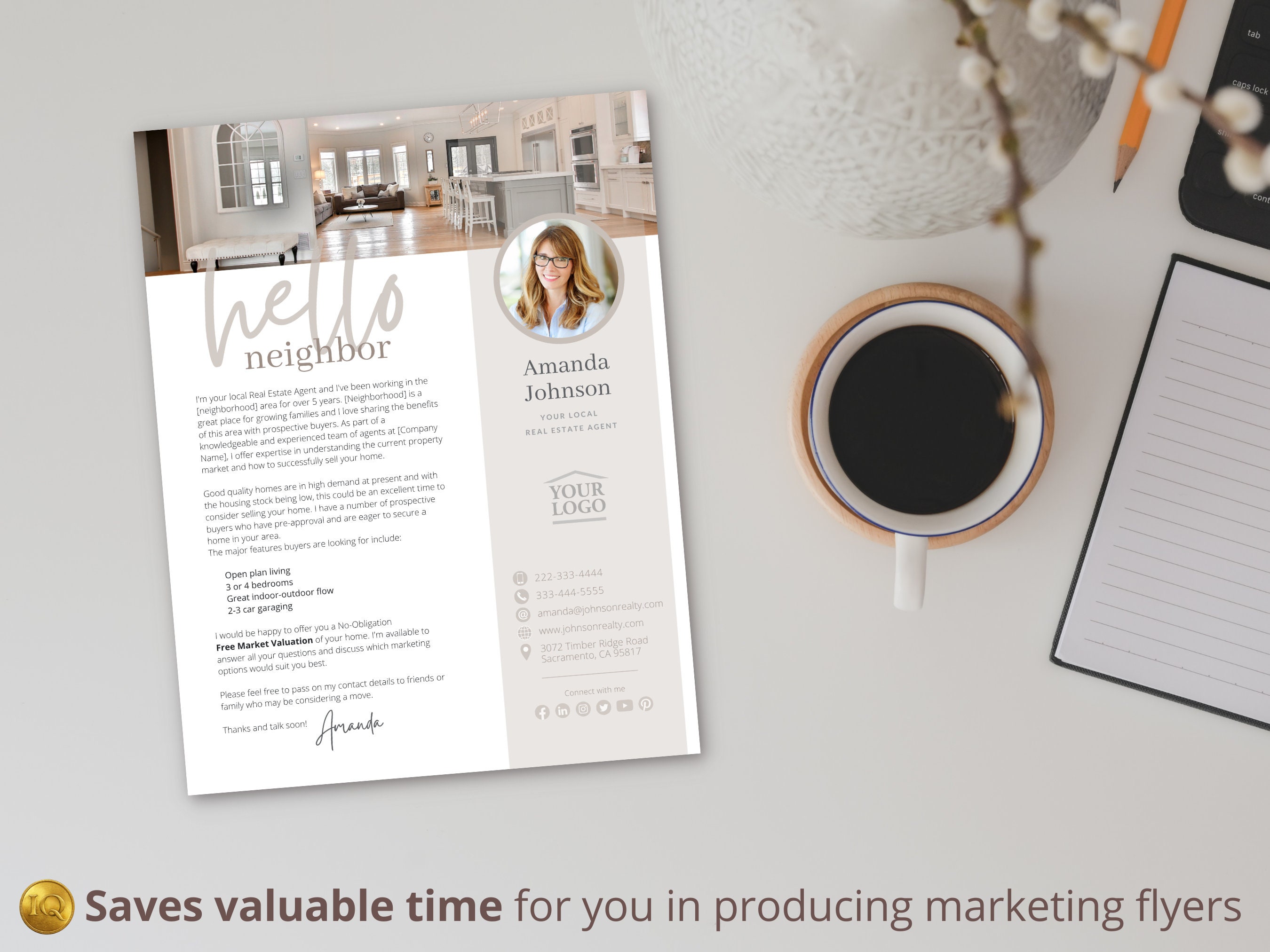 Real Estate Flyer Template, Agent Introduction, Agent Marketing ...