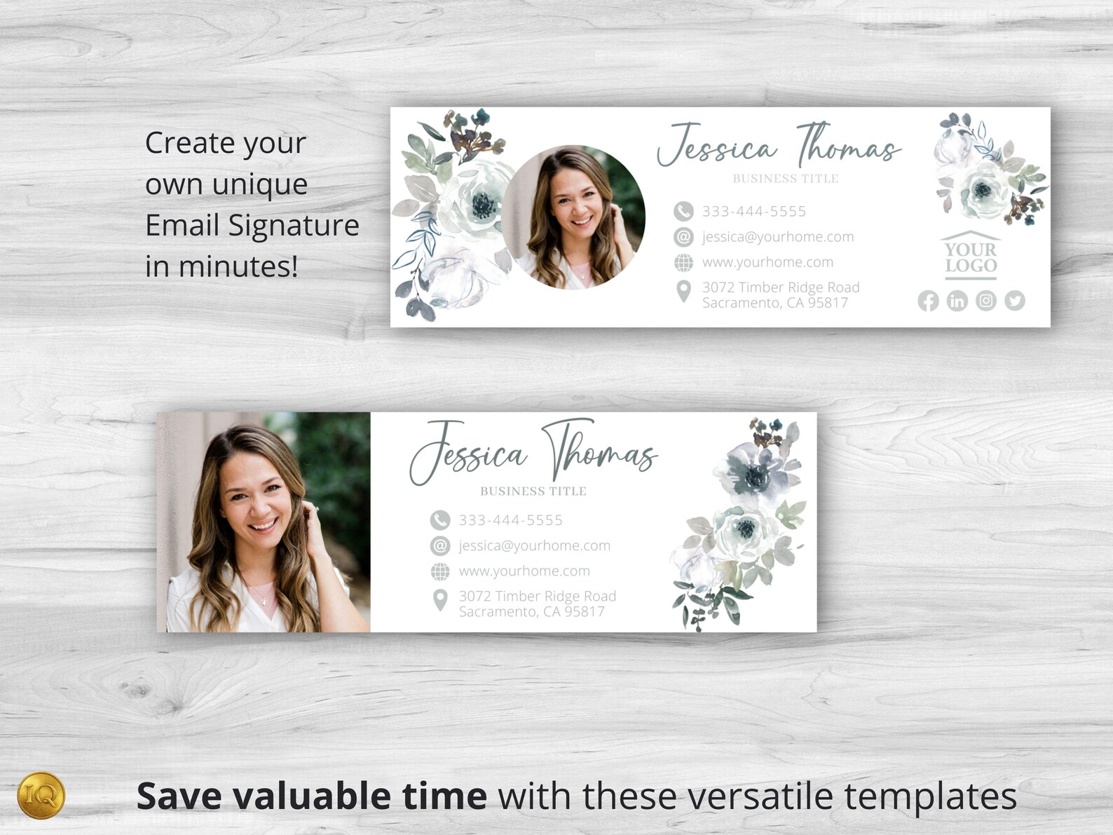 Email Signature Template Bundle, Floral, Email Marketing, Florists ...