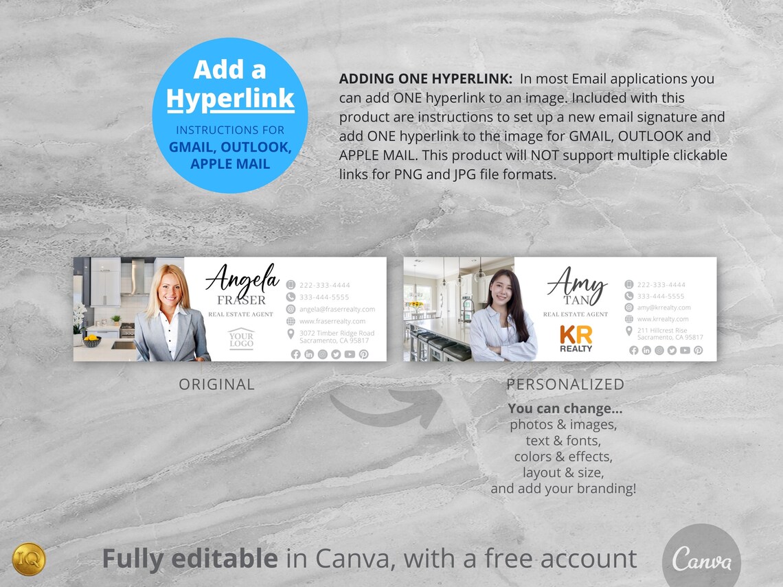 Email Signature Template Bundle 7 Signature Templates Real - Etsy