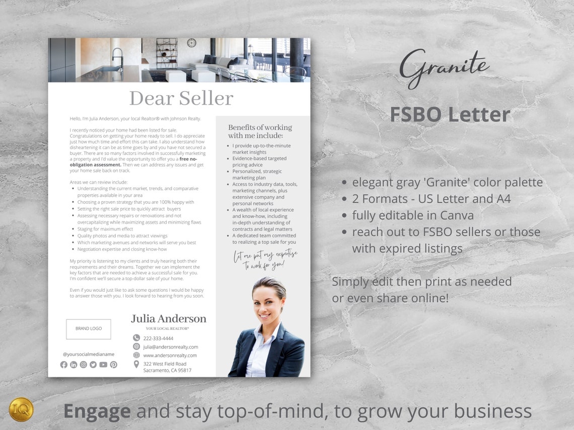 FSBO Letter, Real Estate Flyer Template, Expired Listing, Home Seller ...