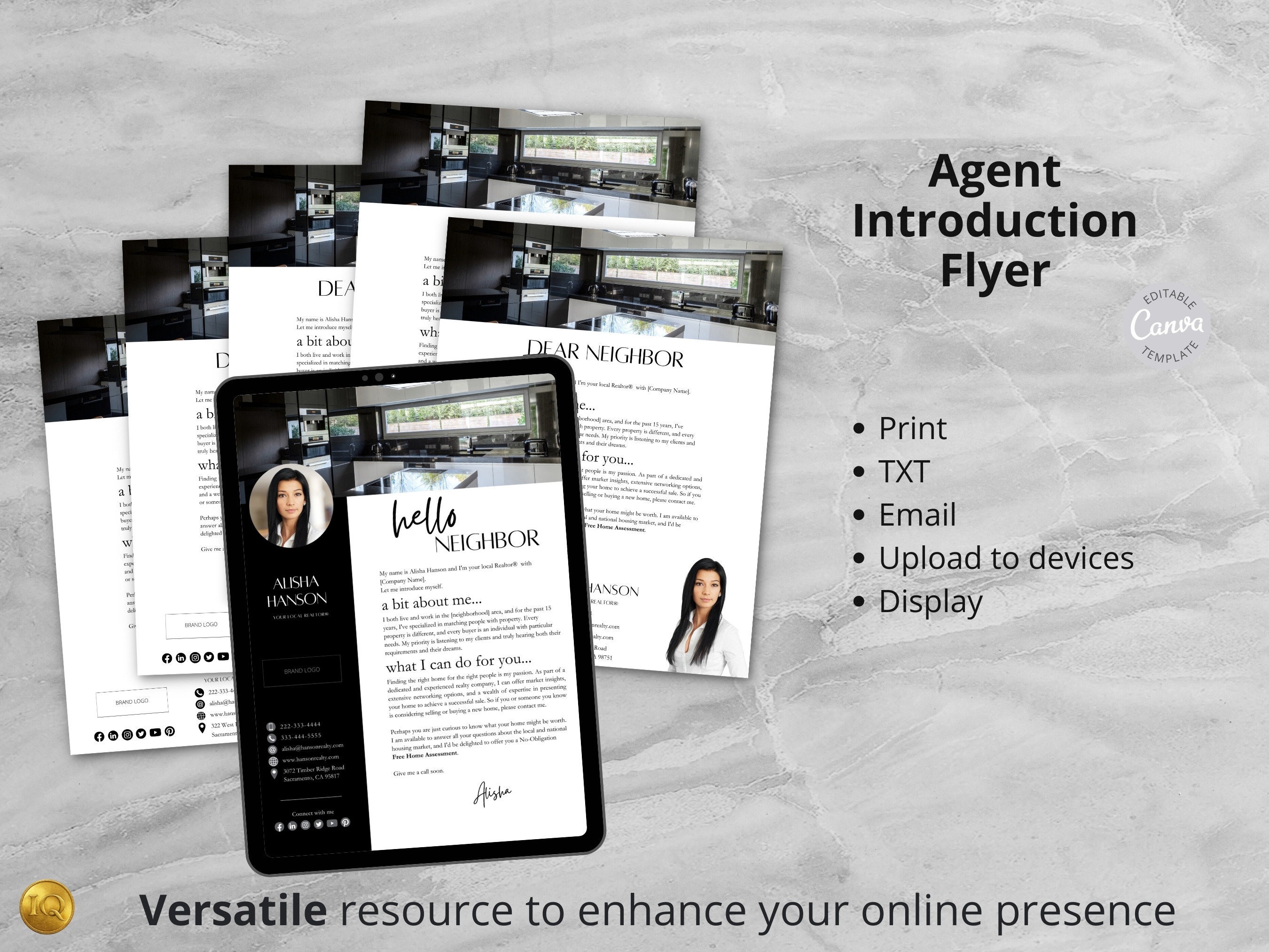 Real Estate Flyer Template, Realtor Introduction Flyer, Letter ...
