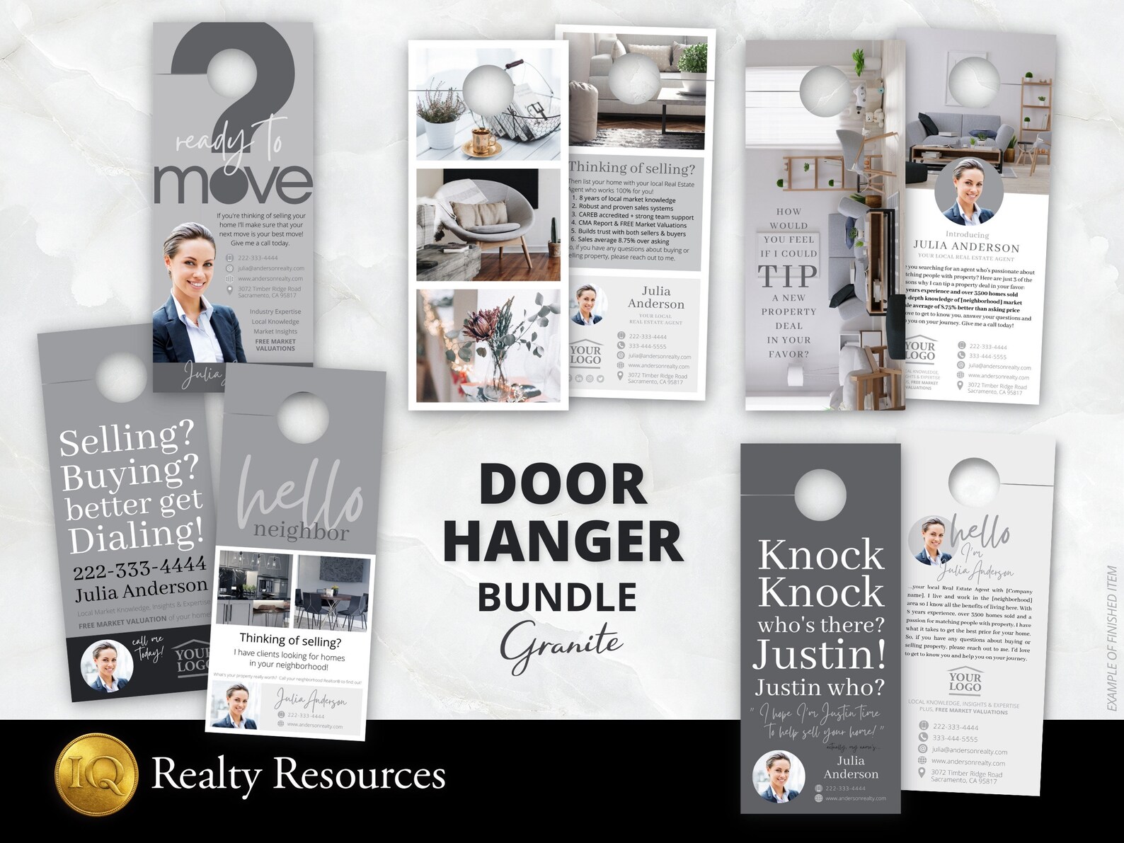 Real Estate Door Hangers Template Bundle, Real Estate Marketing, Hi ...