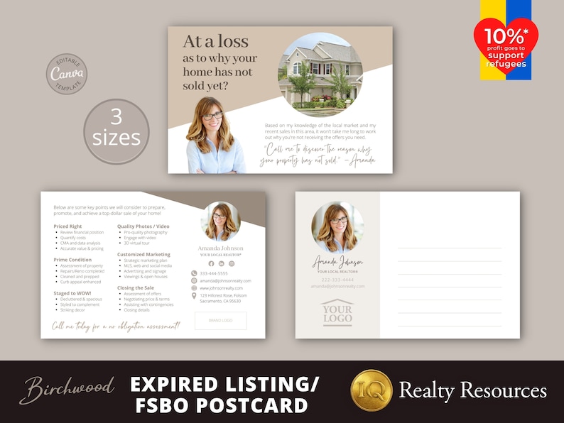 Real Estate Postcard Template, Expired Listing Postcard, FSBO Postcard ...