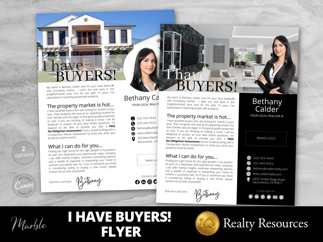 Real Estate Flyer Template, I Have Buyers, Agent Introduction ...