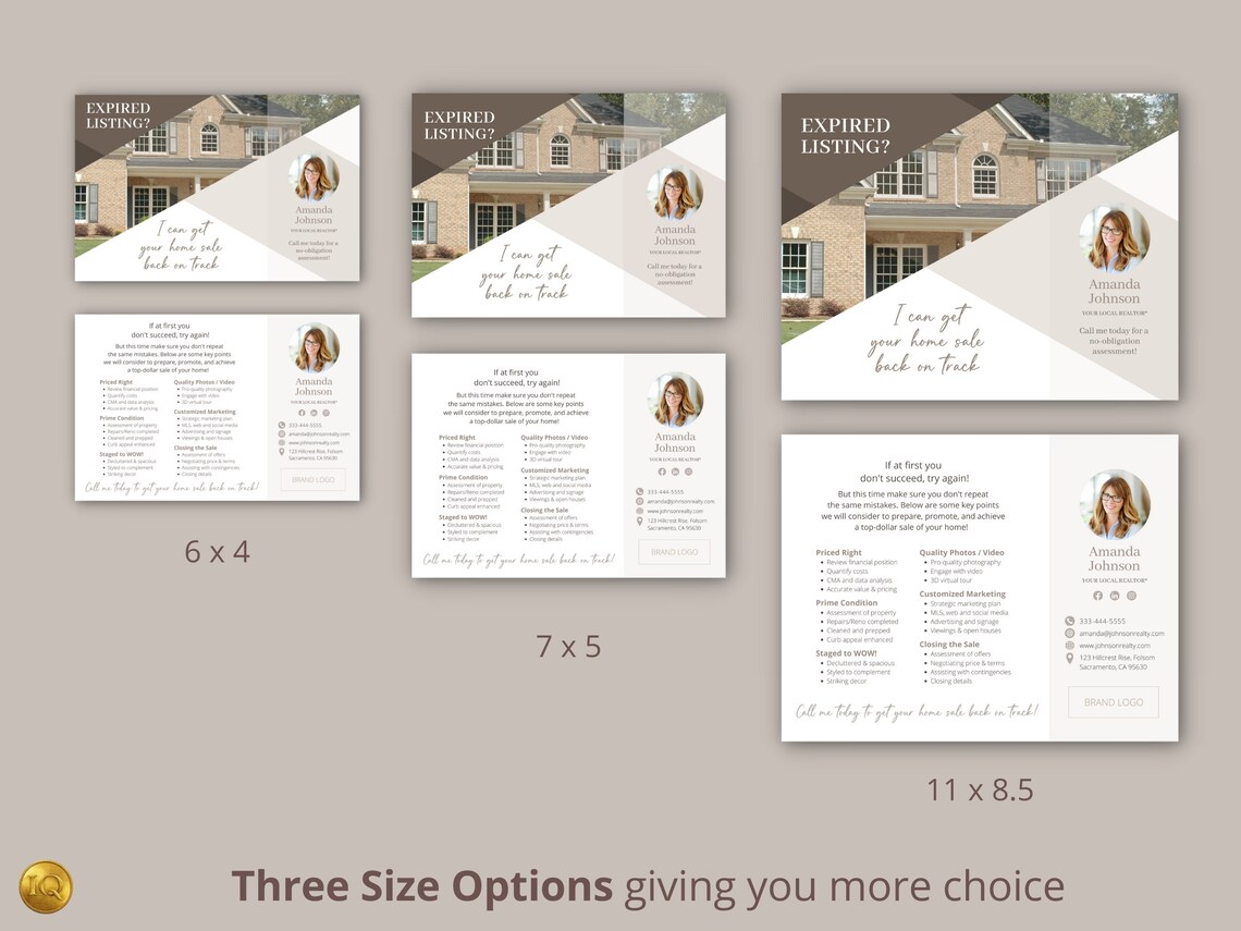 Real Estate Postcard Template, Expired Listing Postcard, FSBO Postcard ...