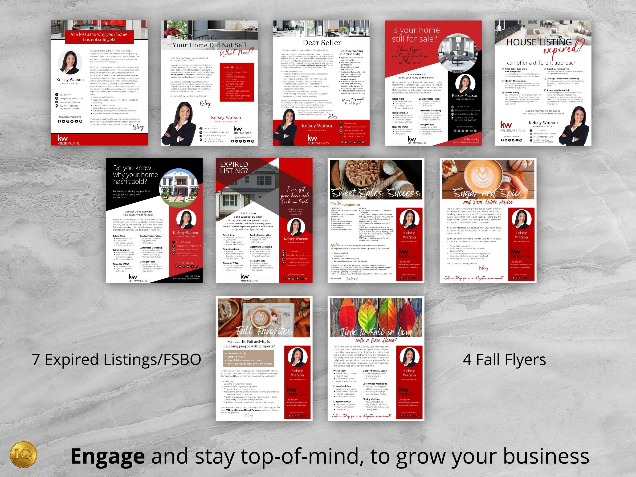 Real Estate Flyer Template BUNDLE, 33 Just Listed, Open House, Agent ...