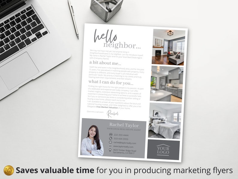 Flyer Template Real Estate Flyer Realtor Introduction Real - Etsy