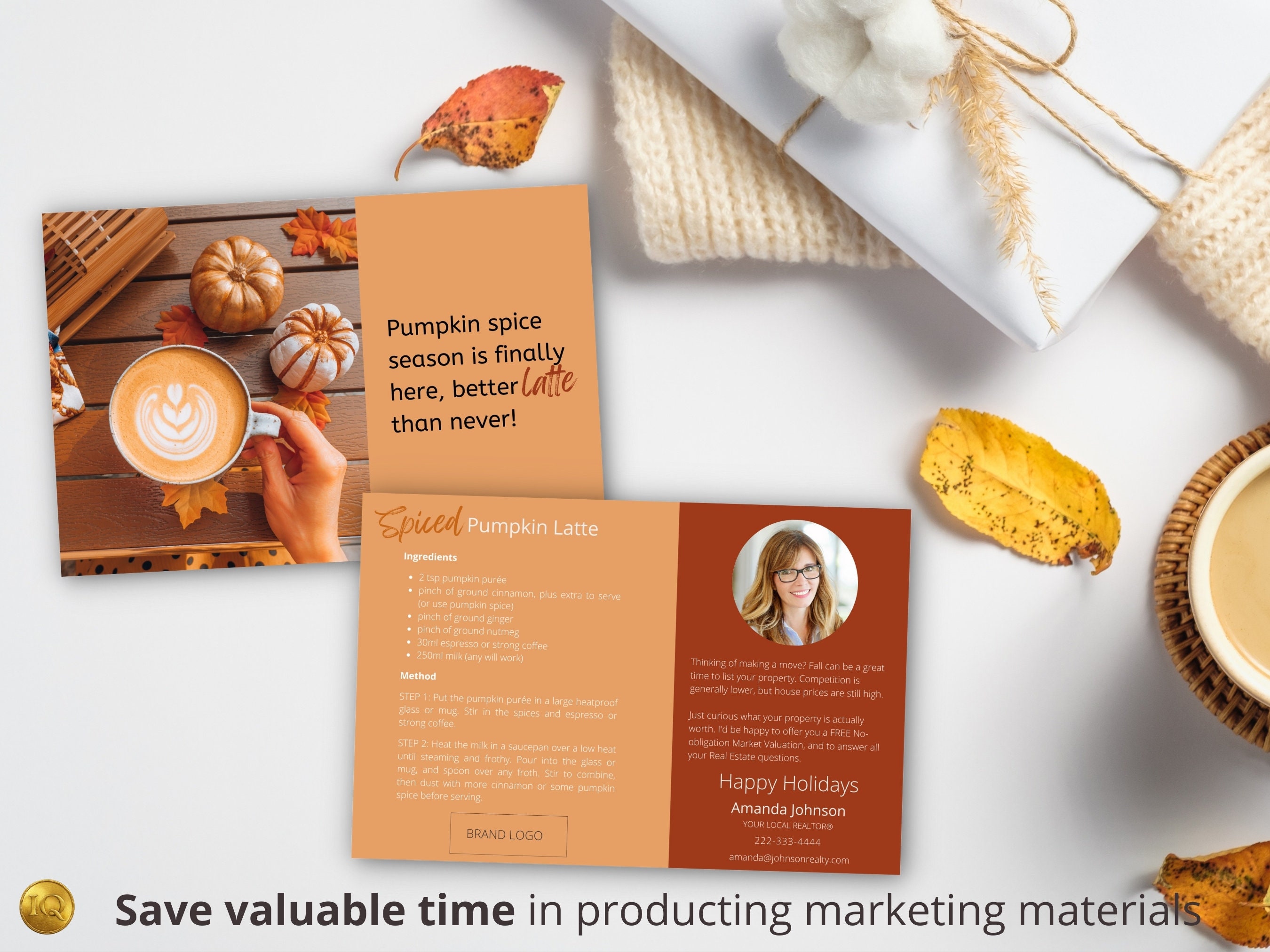 Fall Real Estate Postcard Bundle Thanksgiving Postcard - Etsy