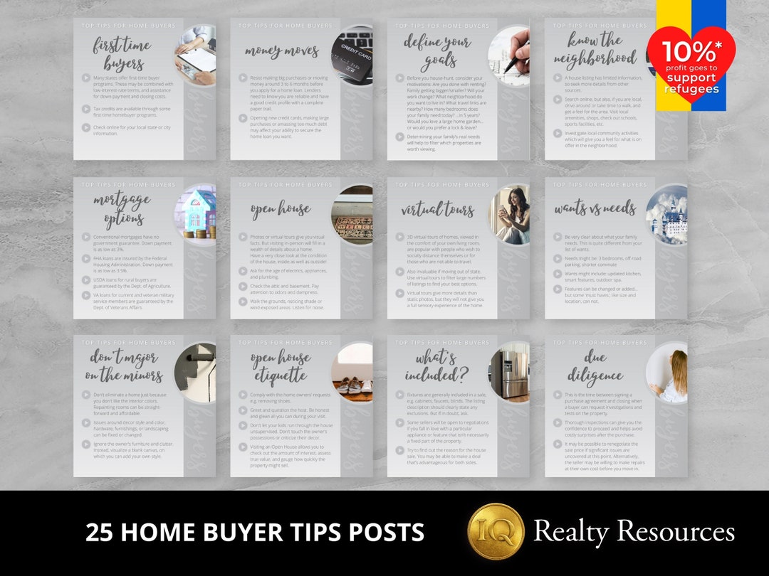 Real Estate Social Media Posts, Top Tips for Buyers for Instagram ...