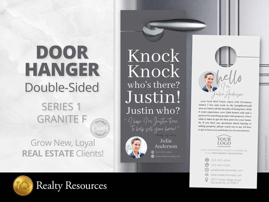 Real Estate Door Hanger Template, Door Hanger Tag, Real Estate ...