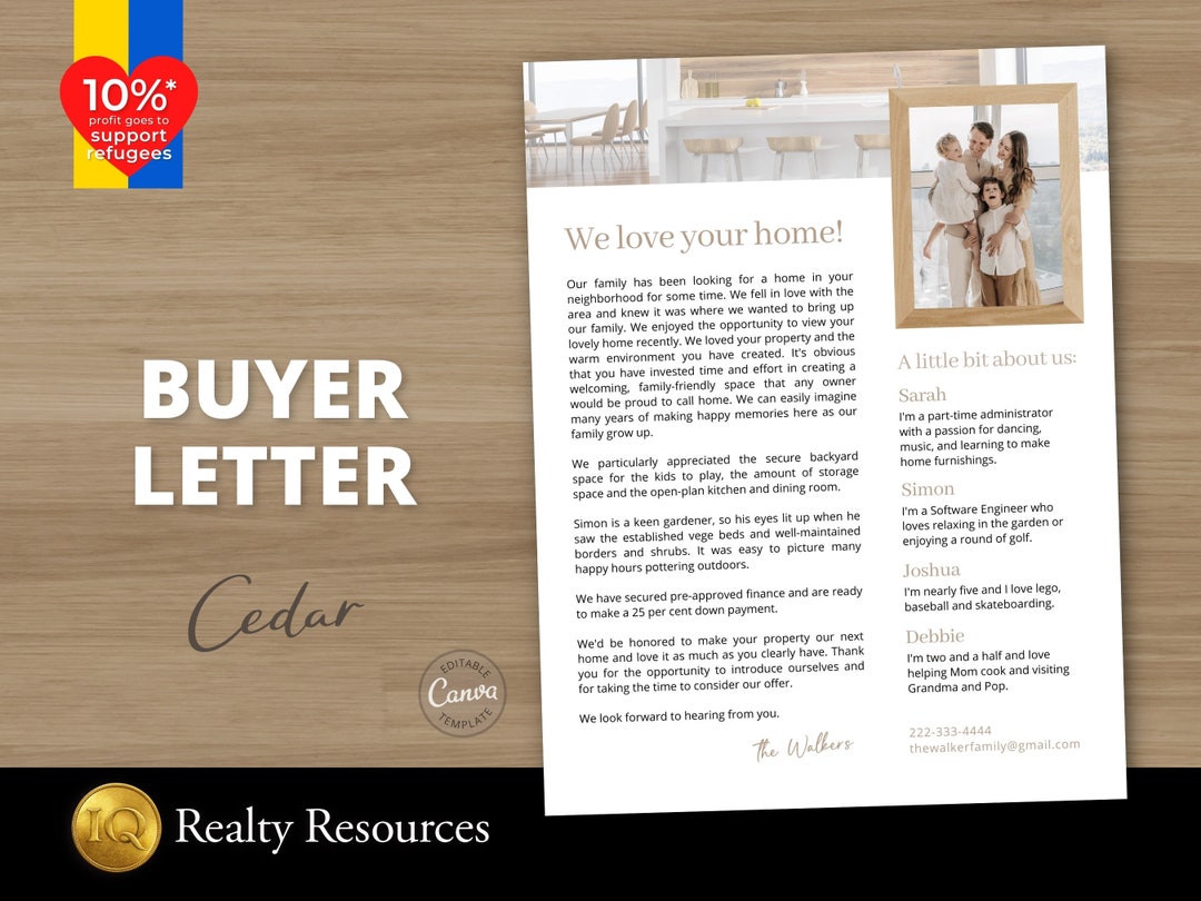 Buyer Letter Template, Home Buyer Offer Letter, Dear Seller Template ...