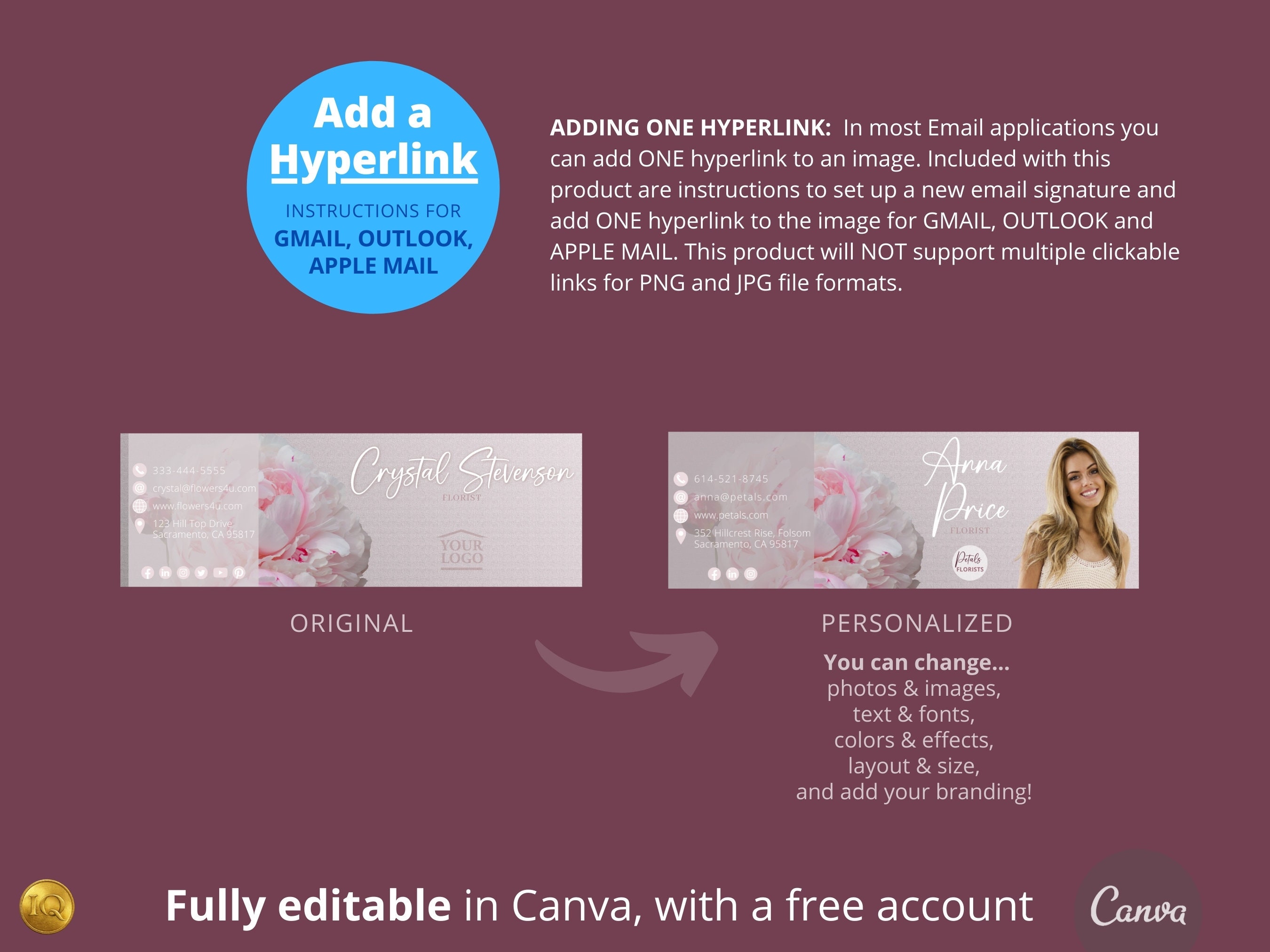 Email Signature Template Bundle, Floral, Email Marketing, Florists ...