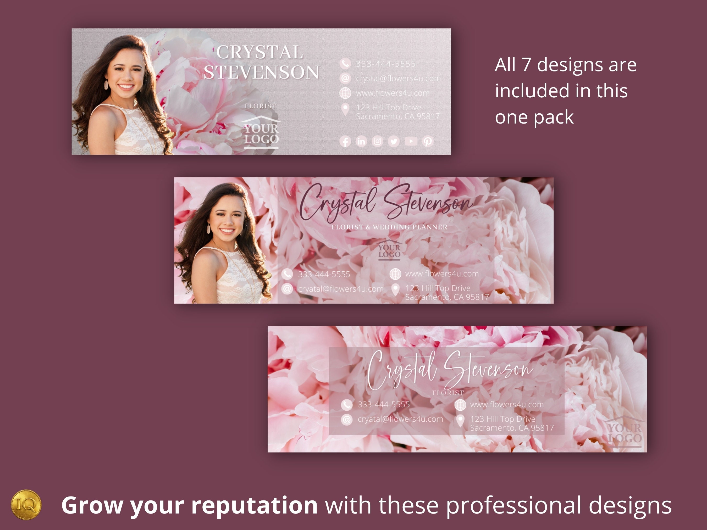 Email Signature Template Bundle, Floral, Email Marketing, Florists ...