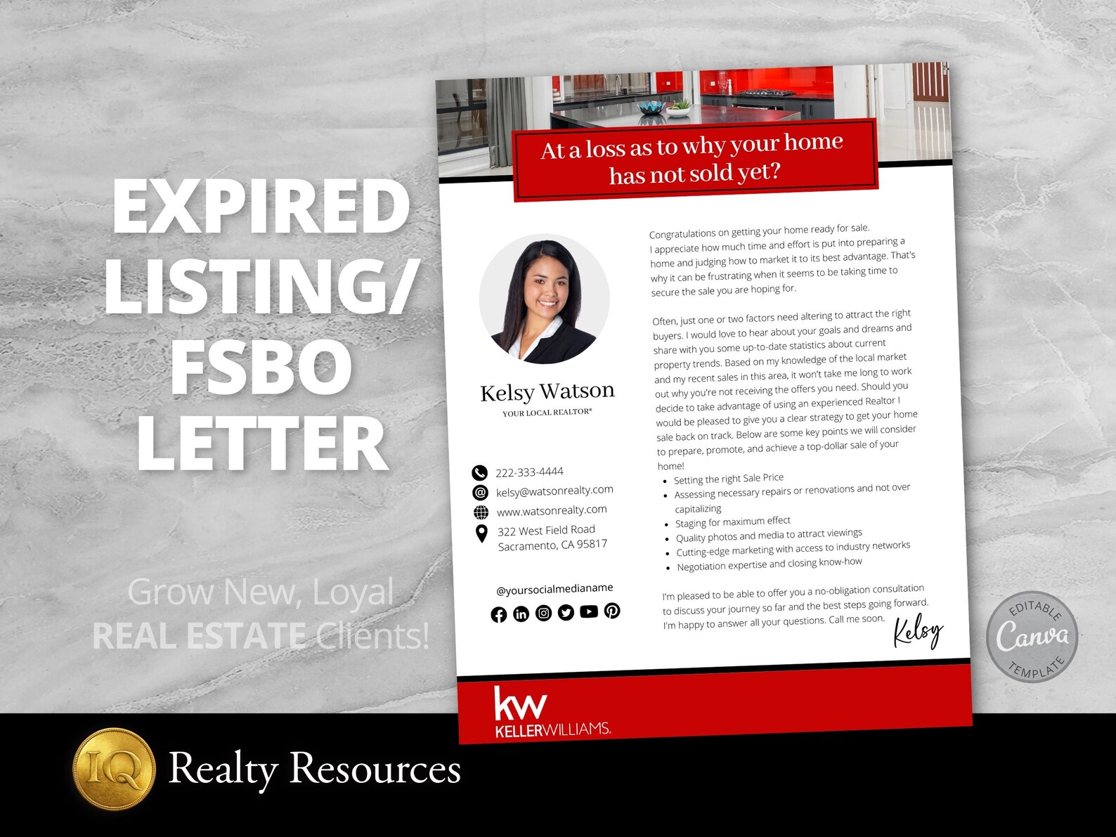 Expired Listing Letter, FSBO Letter, Real Estate Letter Template ...